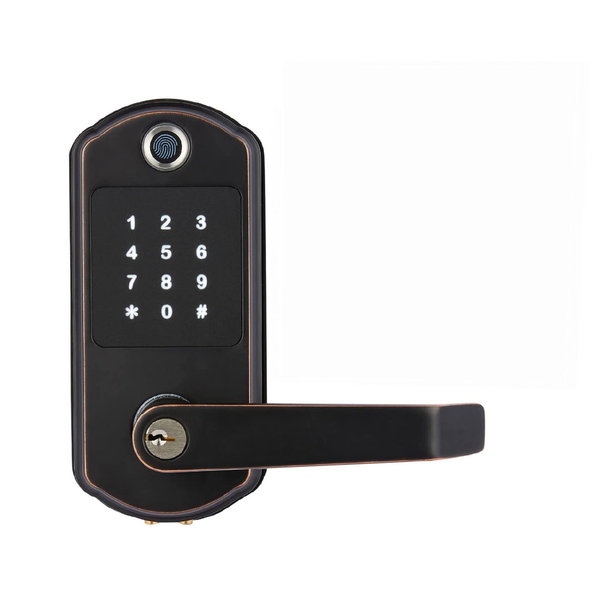 X10 Bluetooth Enabled Fingerprint Touchscreen Key Fob Door Lock Aged B ...