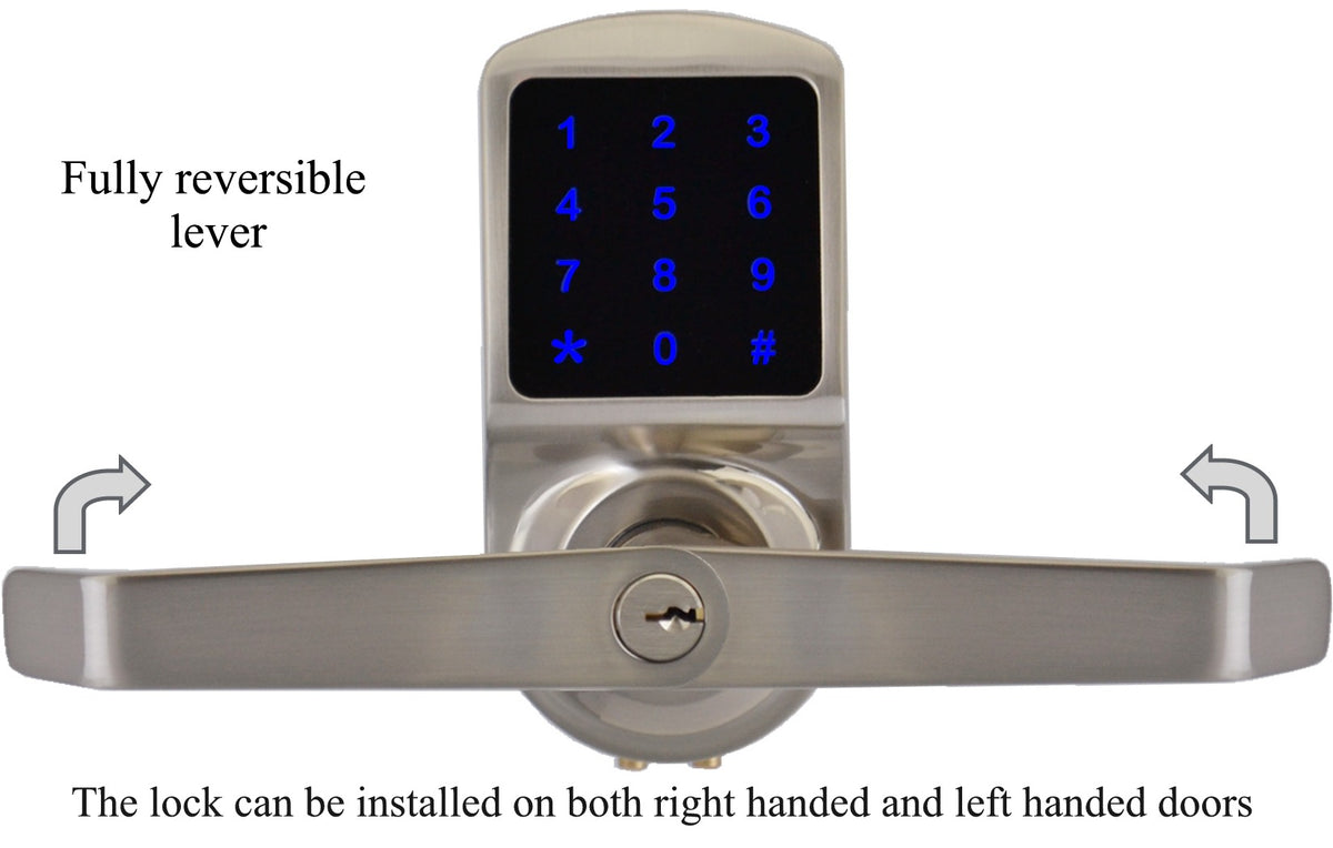 X3 Touchscreen Keyless Keypad Door Lock, Satin Nickel, Non Handed ...