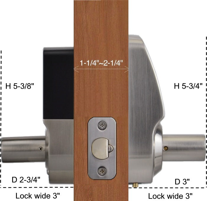 X3 Touchscreen Keyless Keypad Door Lock, Satin Nickel, Non Handed ...